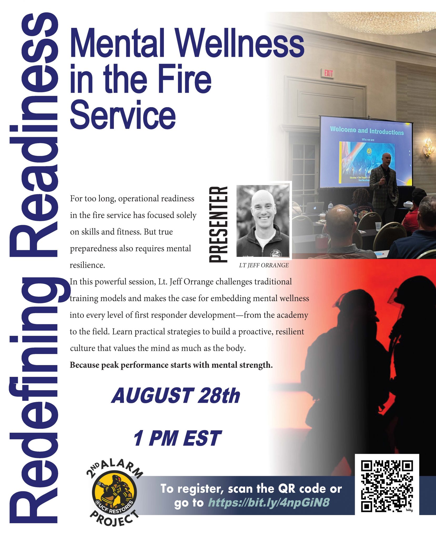 Redefining Readiness: Mental Wellness in the Fire Service (Virtual) - Second Alarm Project